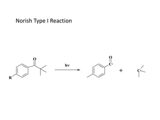 Norrish type 1 and 2 reactions | PPTX