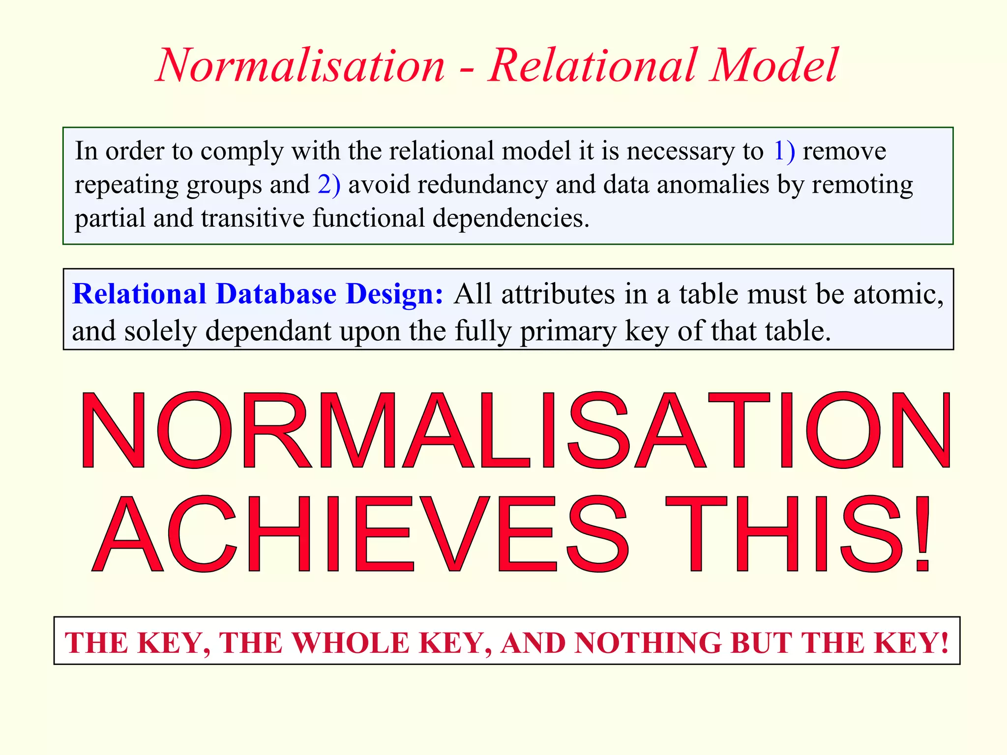 Normalisation | PPT