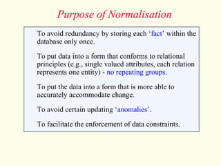 Normalisation | PPT
