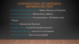 Norm referenced and criterion-referenced evaluation | PPTX