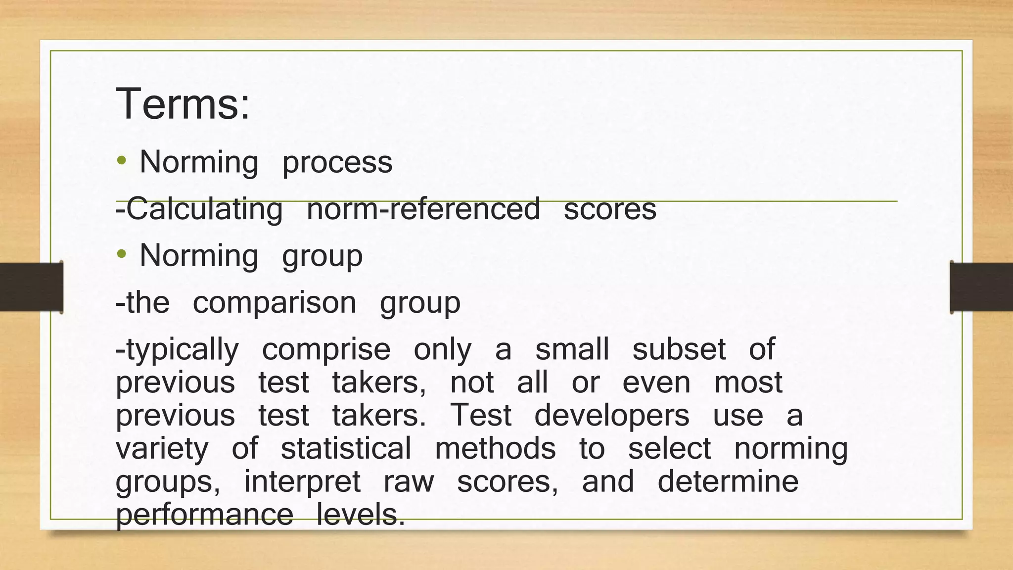 Norm referenced assessment | PPTX