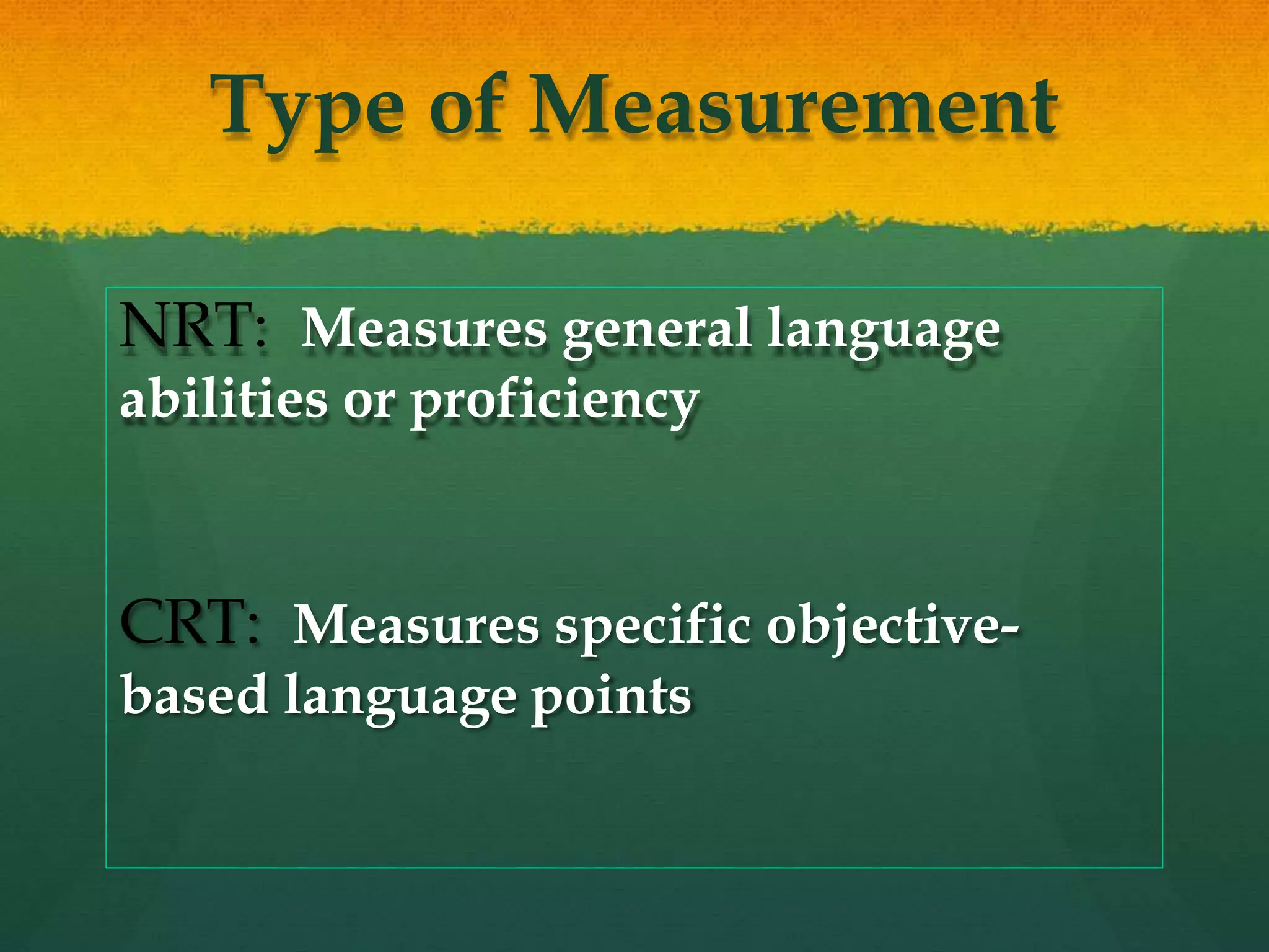 Norm referenced & criterion-referenced tests | PPT
