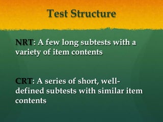 Norm referenced & criterion-referenced tests | PPT