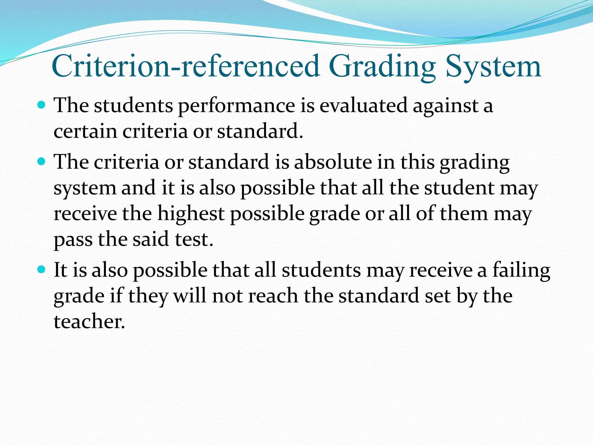 Norm reference grading system.ppt