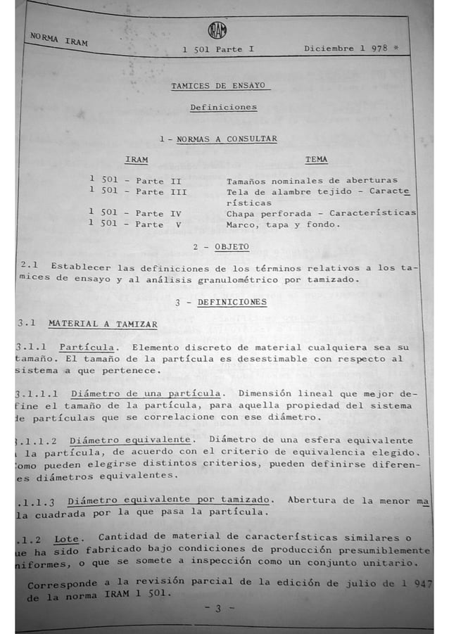 Norma iram-1501-tamices-pdf | PDF