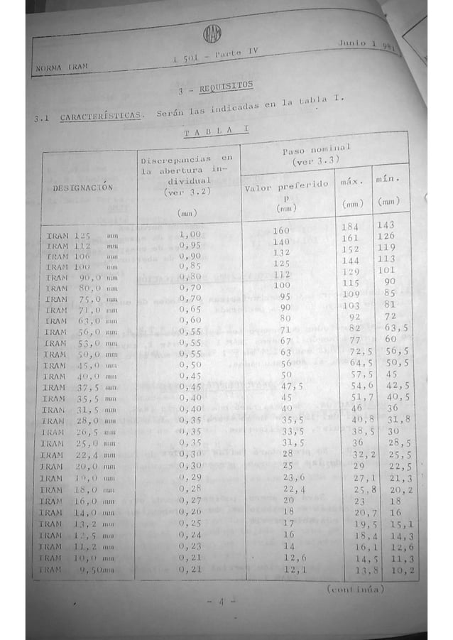 Norma iram-1501-tamices-pdf | PDF