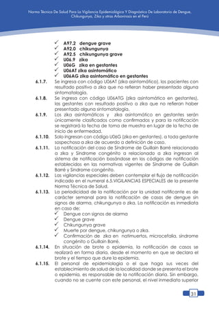 Norma-Técnica-125-Arbovirosis.DENGUE, ZIKA, CHIKUNGUYA | PDF