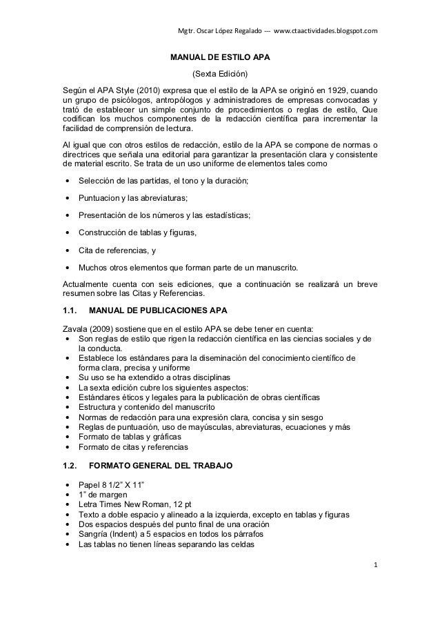 Norma APA con ejemplos