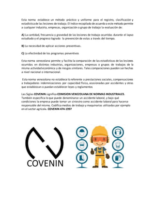 Norma covenin 474-1997 | PDF