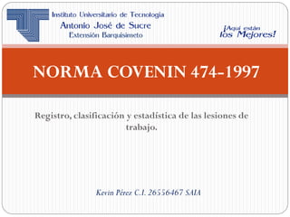 Norma covenin 474 1997 | PDF
