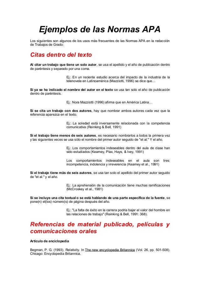 Reglas Apa