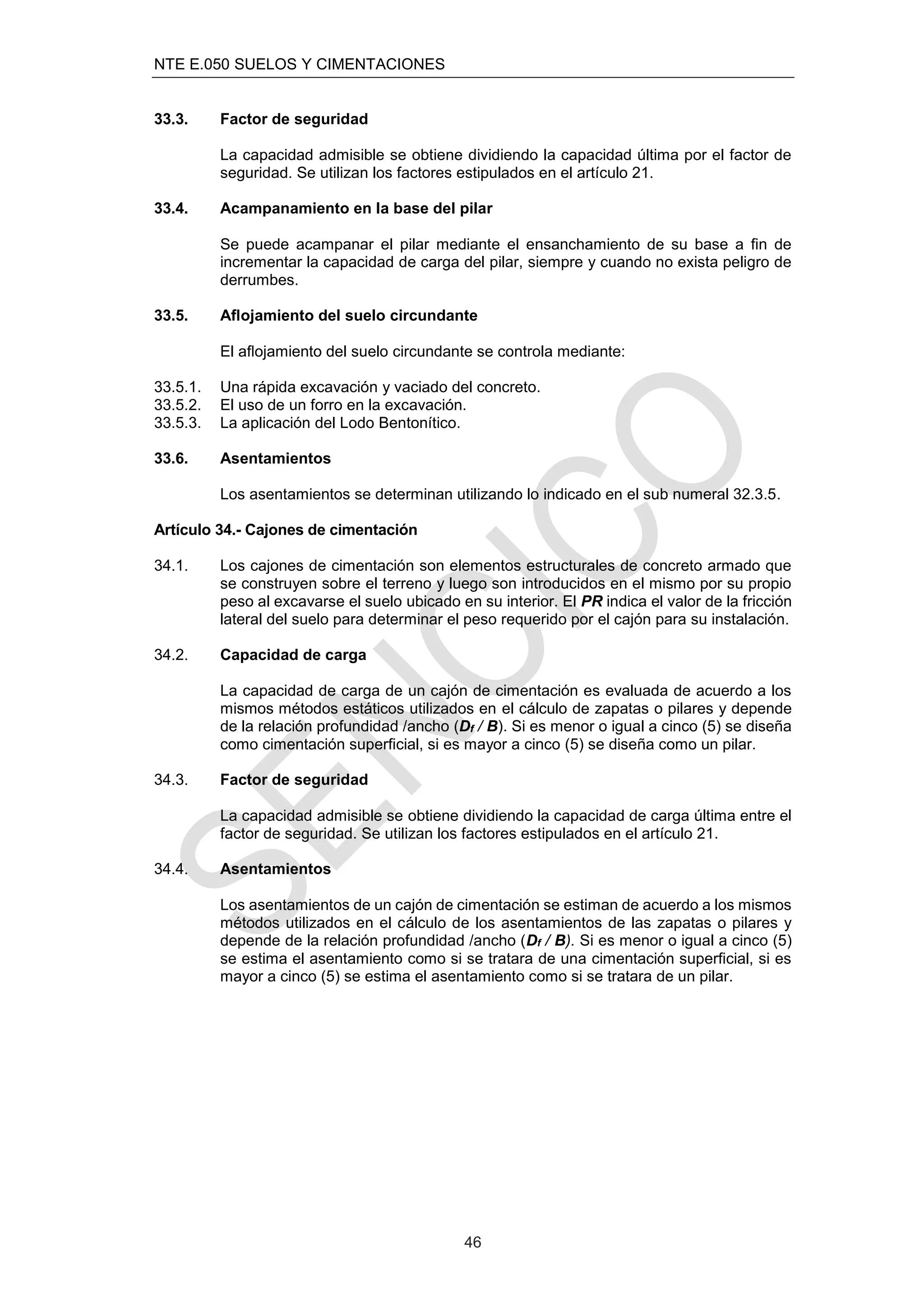 Norma e.050 suelos y cimentaciones | PDF