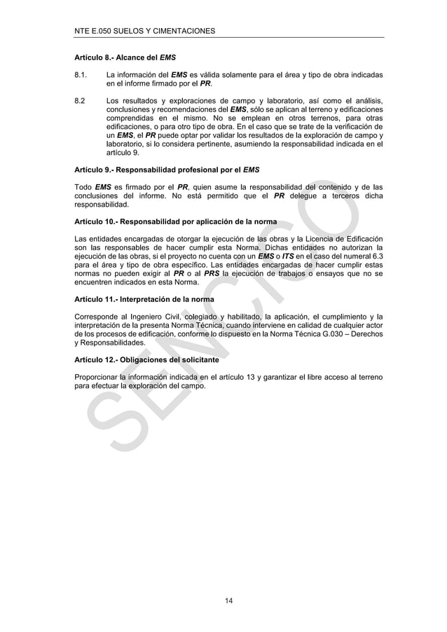 Norma e.050 suelos y cimentaciones | PDF | Civil Engineering Industry | Industries