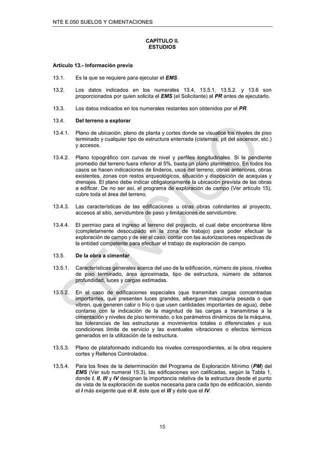 Norma e.050 suelos y cimentaciones | PDF | Civil Engineering Industry | Industries