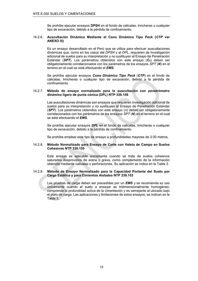Norma e.050 suelos y cimentaciones | PDF | Civil Engineering Industry | Industries