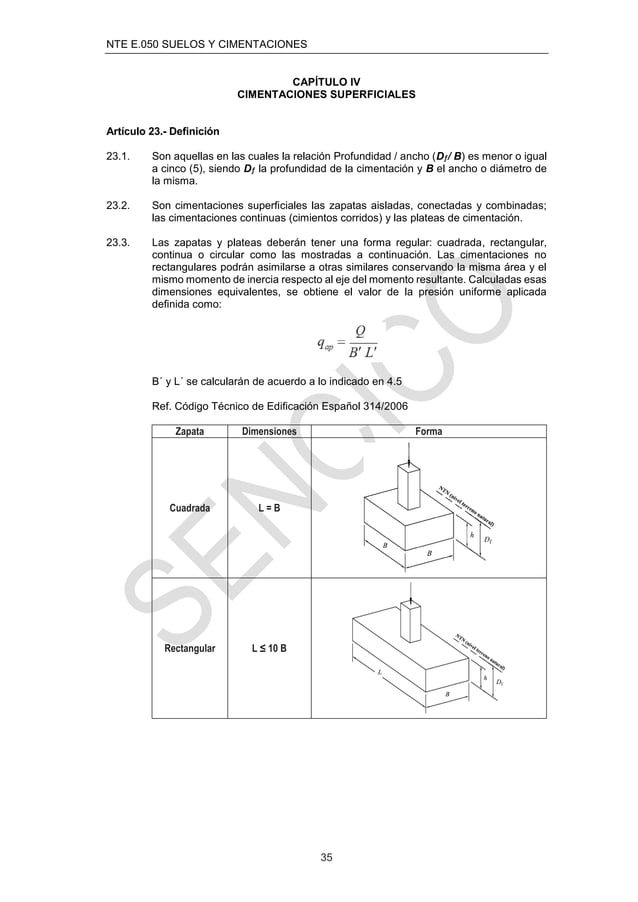 Norma e.050 suelos y cimentaciones | PDF | Civil Engineering Industry | Industries