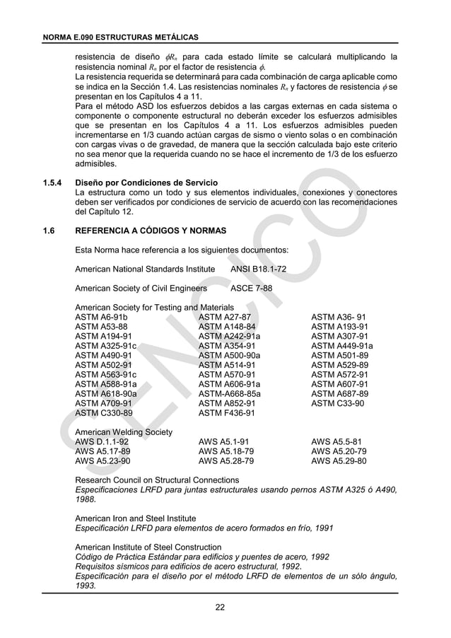 Norma e.090 estructuras metálicas | PDF