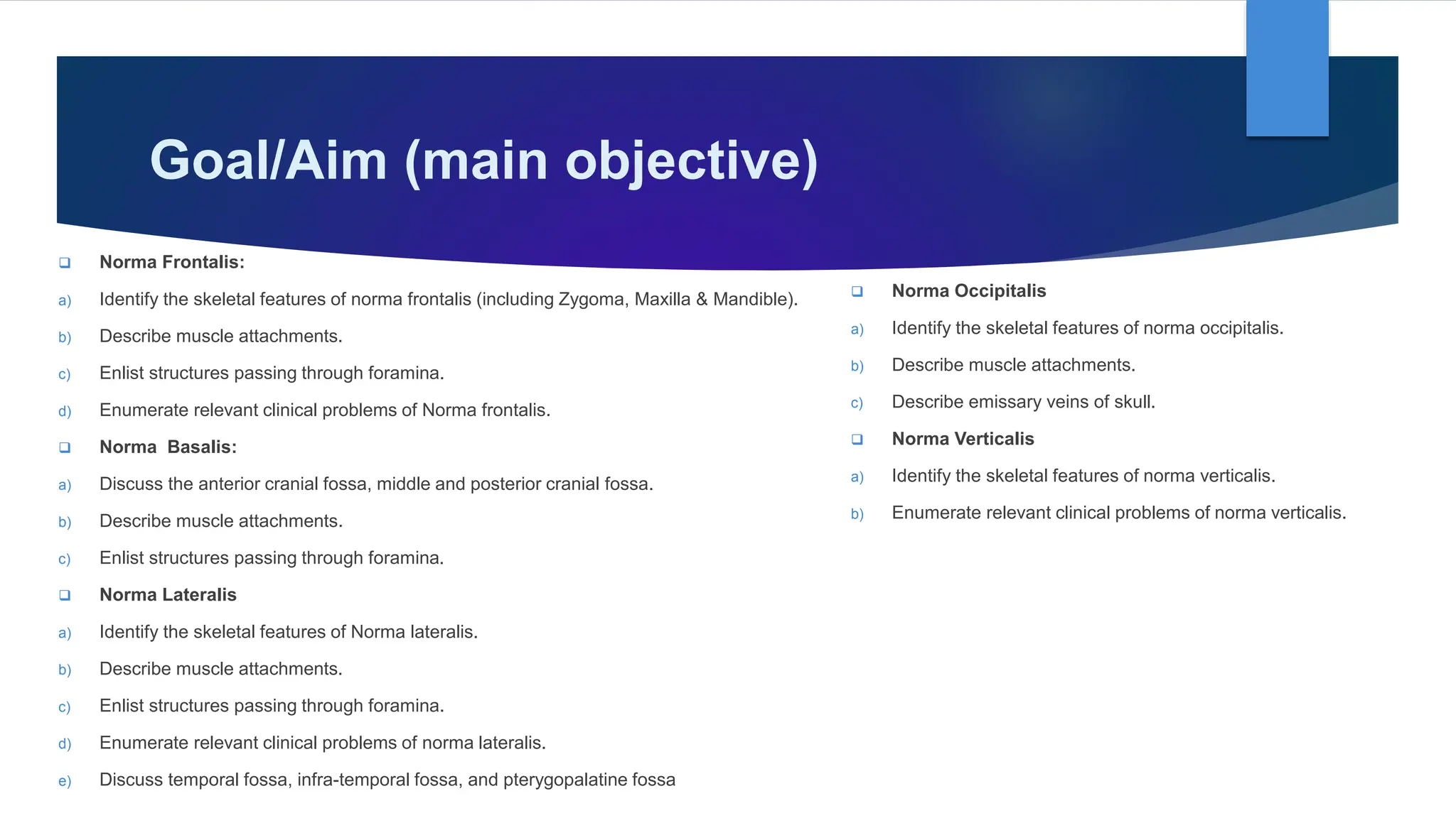 Norma Frontalis, Lateralis, Verticalis, Basalis (cranial base).pptx