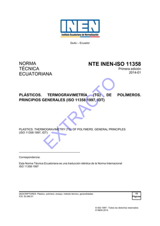 Norma iso 11358 | PDF