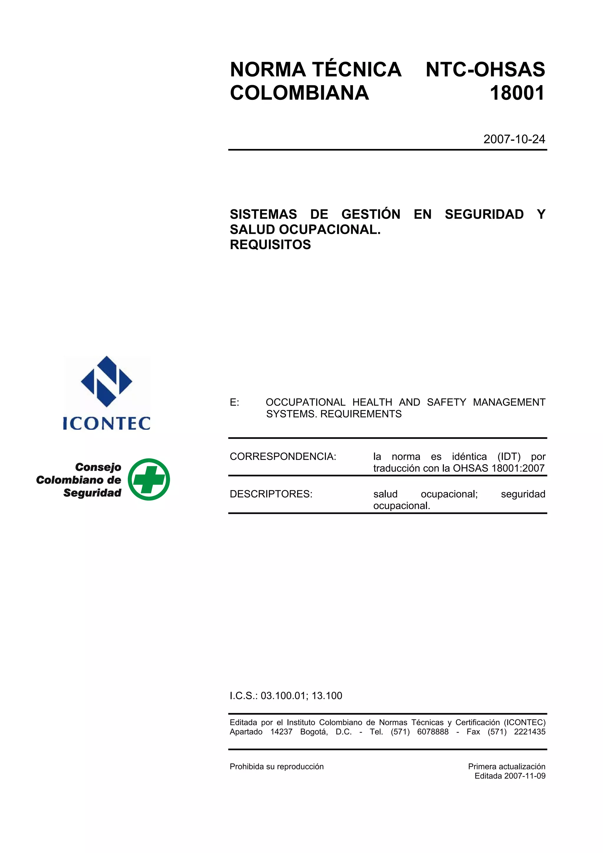 Norma iso 18001 | PDF