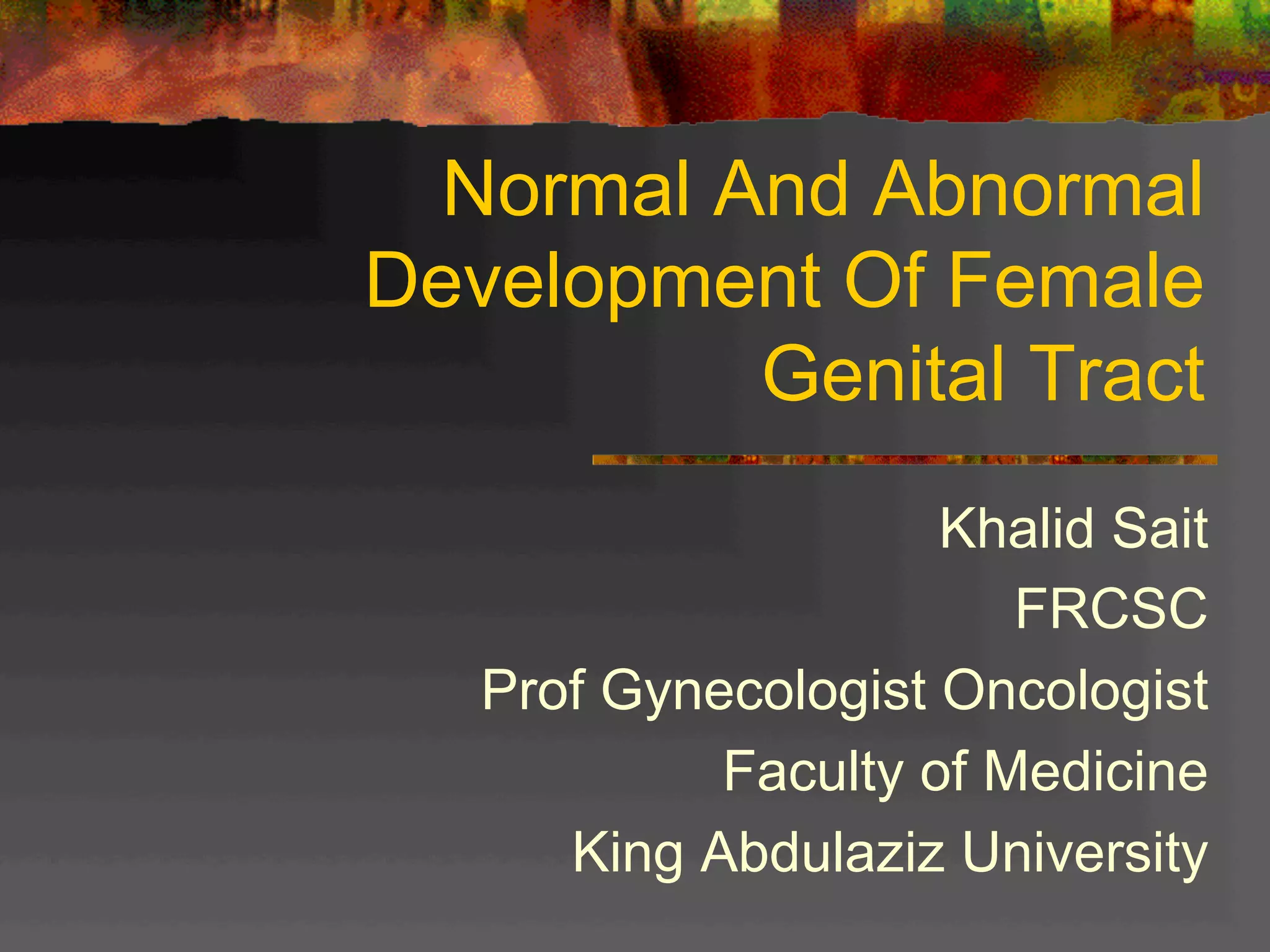 Normal and abnormal genital tract | PDF