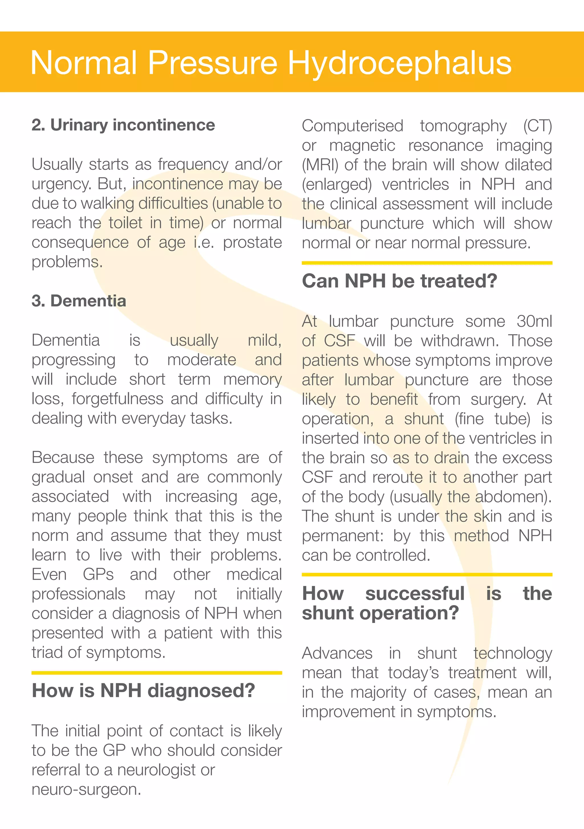 Normal Pressure Hydrocephalus | PDF | Brain and Nervous System Disorders | Diseases and Conditions