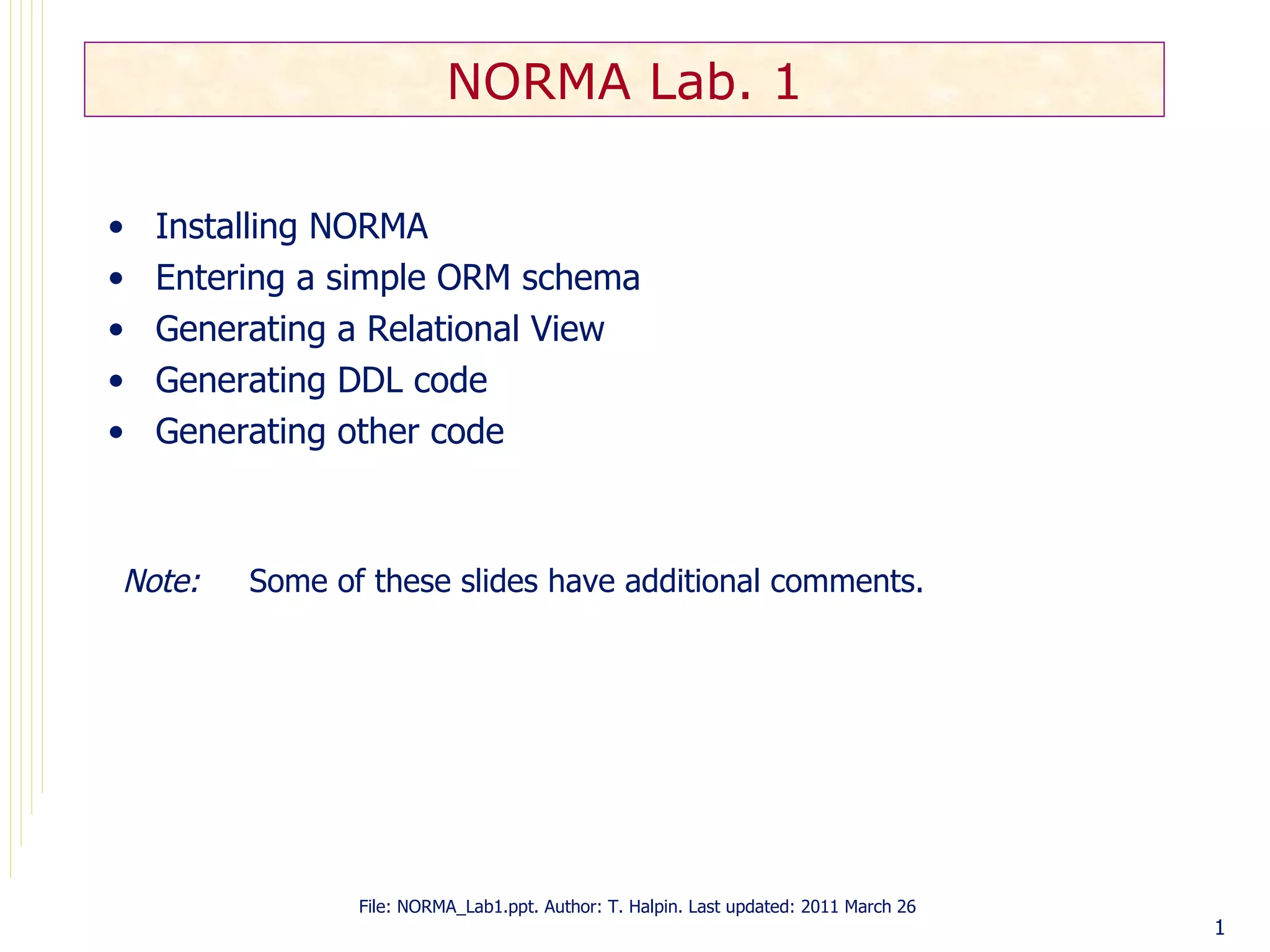 Norma lab1 update_110326 | PPT