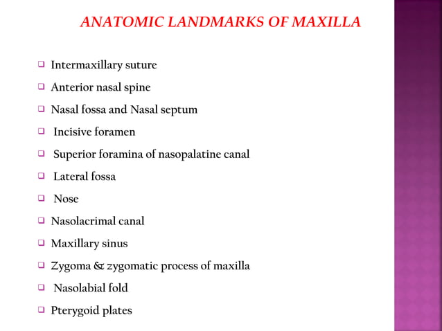 NORMAL ANATOMIC LANDMARKS ; PRICHARDS CRITERIA ; NORMAL INTERDENTAL ...