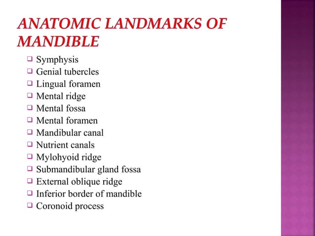 NORMAL ANATOMIC LANDMARKS ; PRICHARDS CRITERIA ; NORMAL INTERDENTAL ...