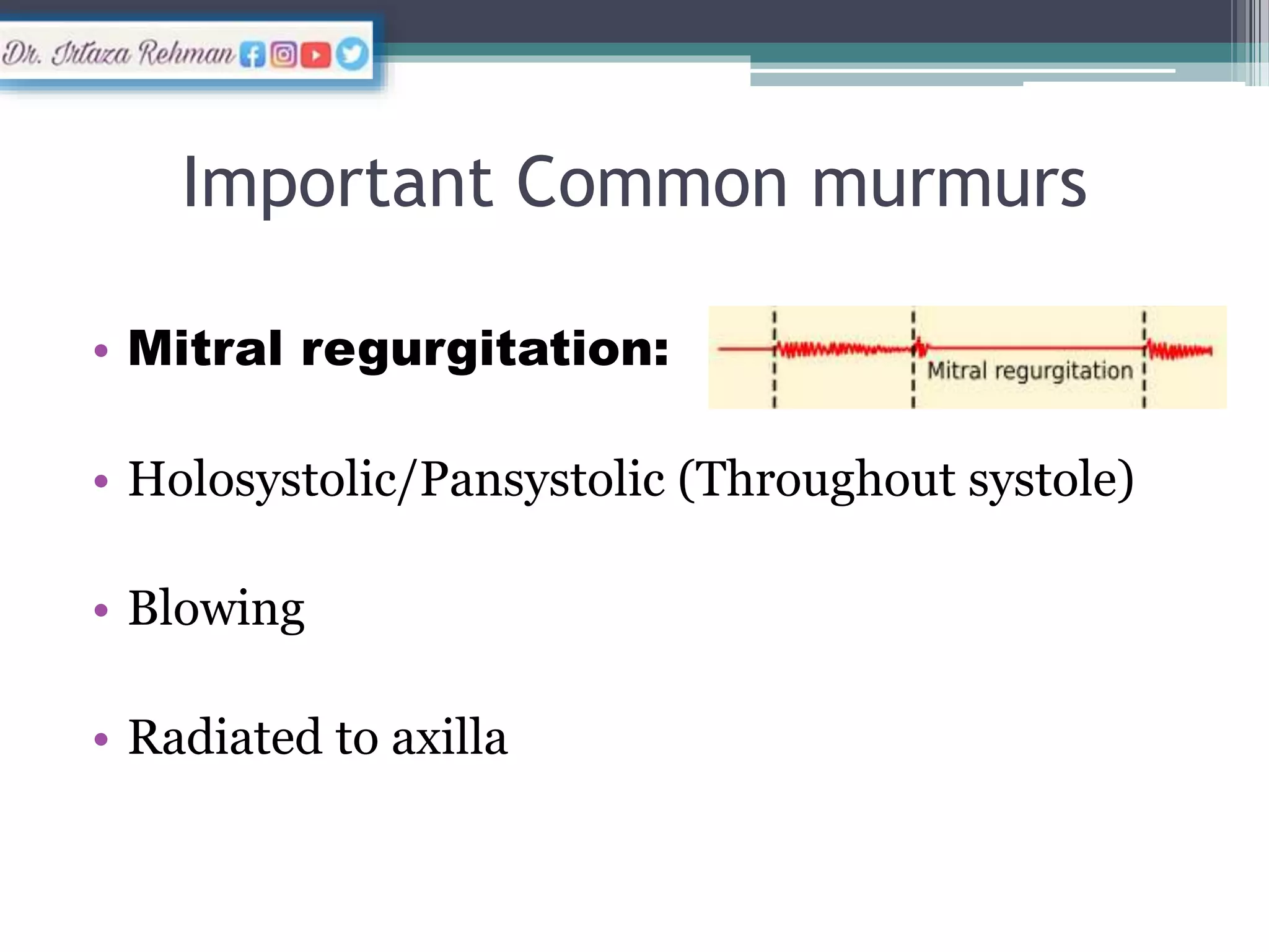 Normal and abnormal Heart sounds (Murmurs).pptx | Heart and ...