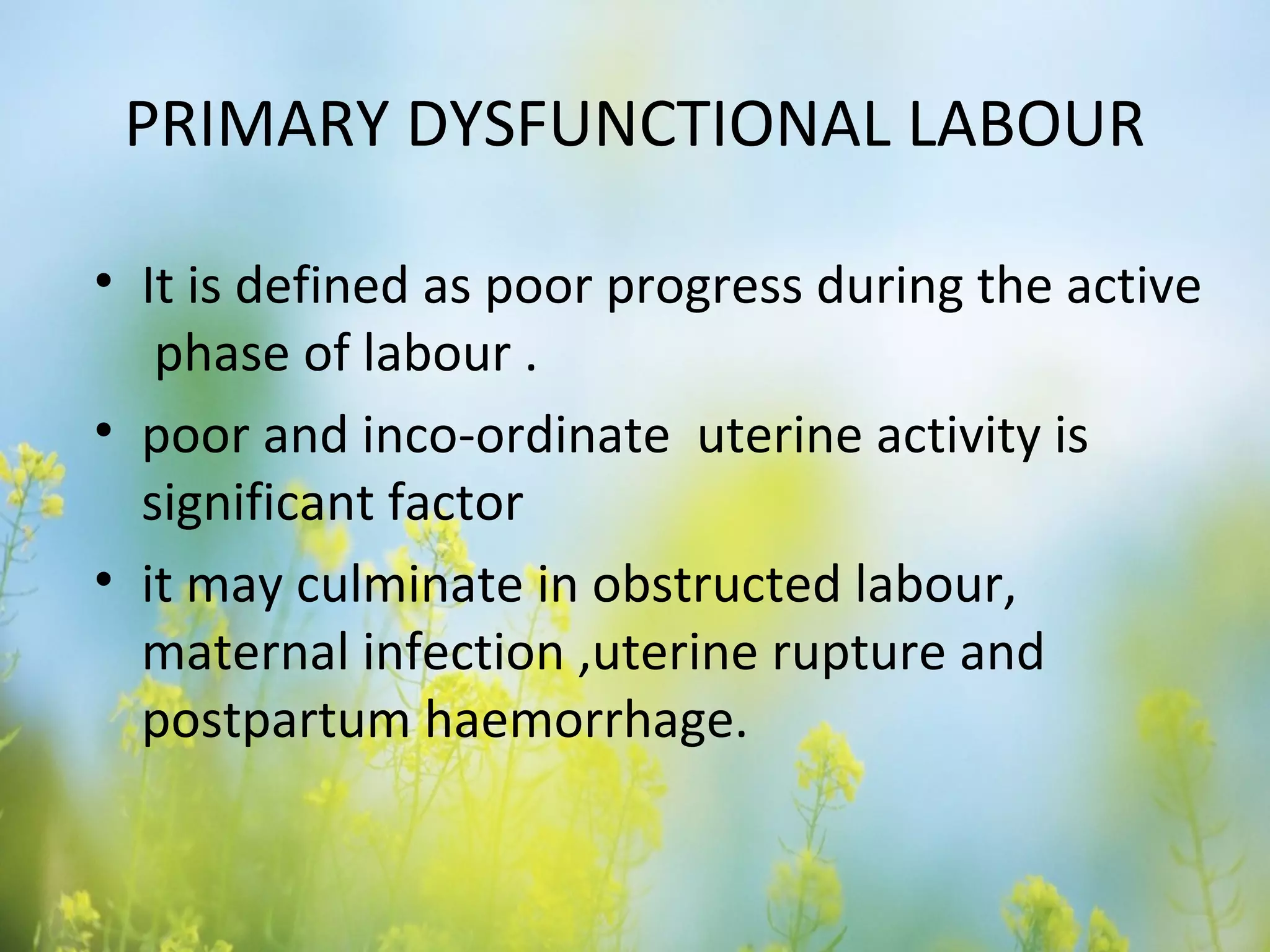 Normal and abnormal labour | PPT