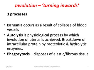 Normal and abnormal puerperium by Dr Yin Moe | PPTX | Pregnancy ...