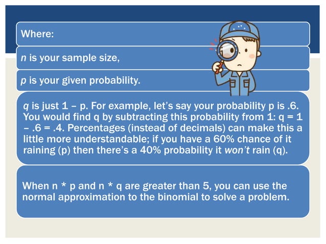 Normal Approximation To Binomial Distribution Pptx