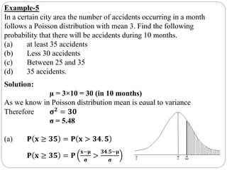 Normal approximation to the poisson distribution | PPTX