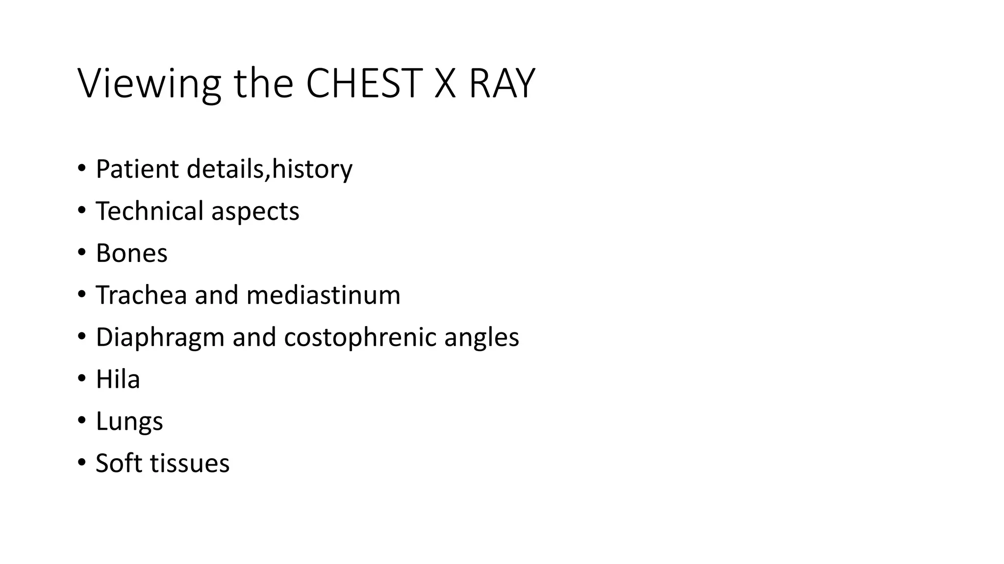 Normal chest x ray- Radiology Basics | PPTX