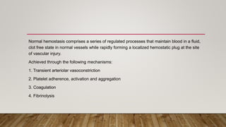 Normal coagulation | PPTX