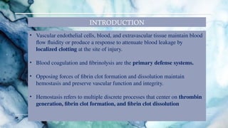 Normal Coagulation Physiology Physiologic Blood Coagulation Normal ...