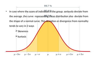 NORMAL CURVE in biostatistics and application | PPTX