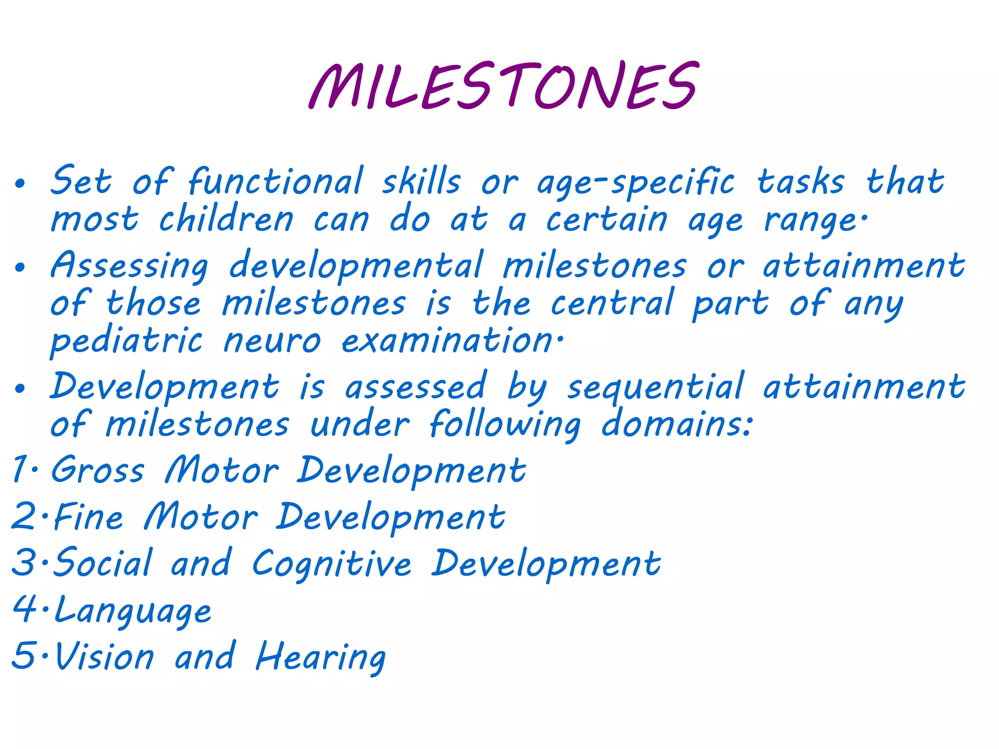 NORMAL DEVELOPMENTAL MILESTONES TILL 1 YEAR | PPT
