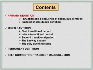 Normal development of occlusion part 1 | PPTX