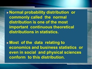 Normal distribution | PPTX