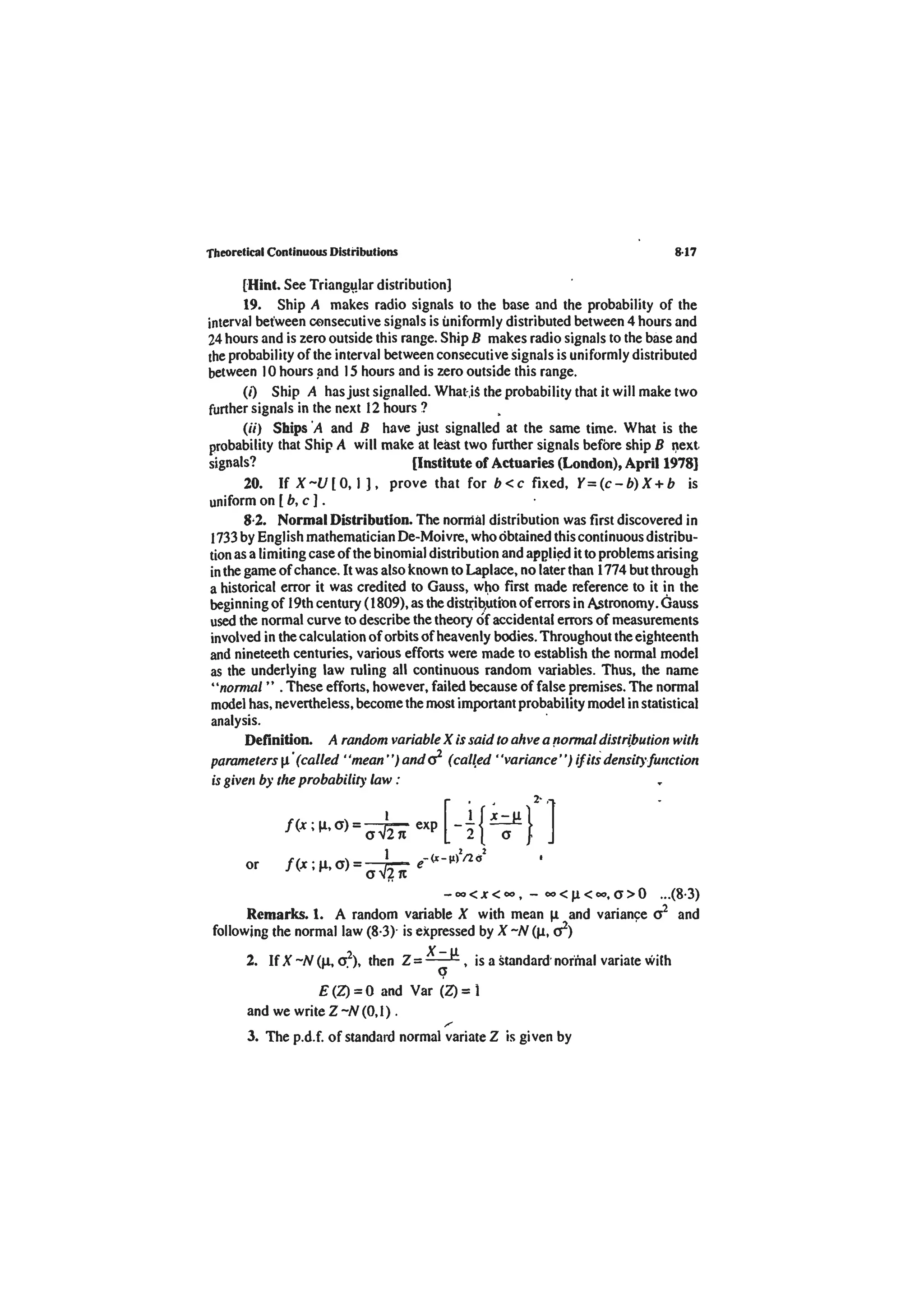 Normal distribution for probability | PDF