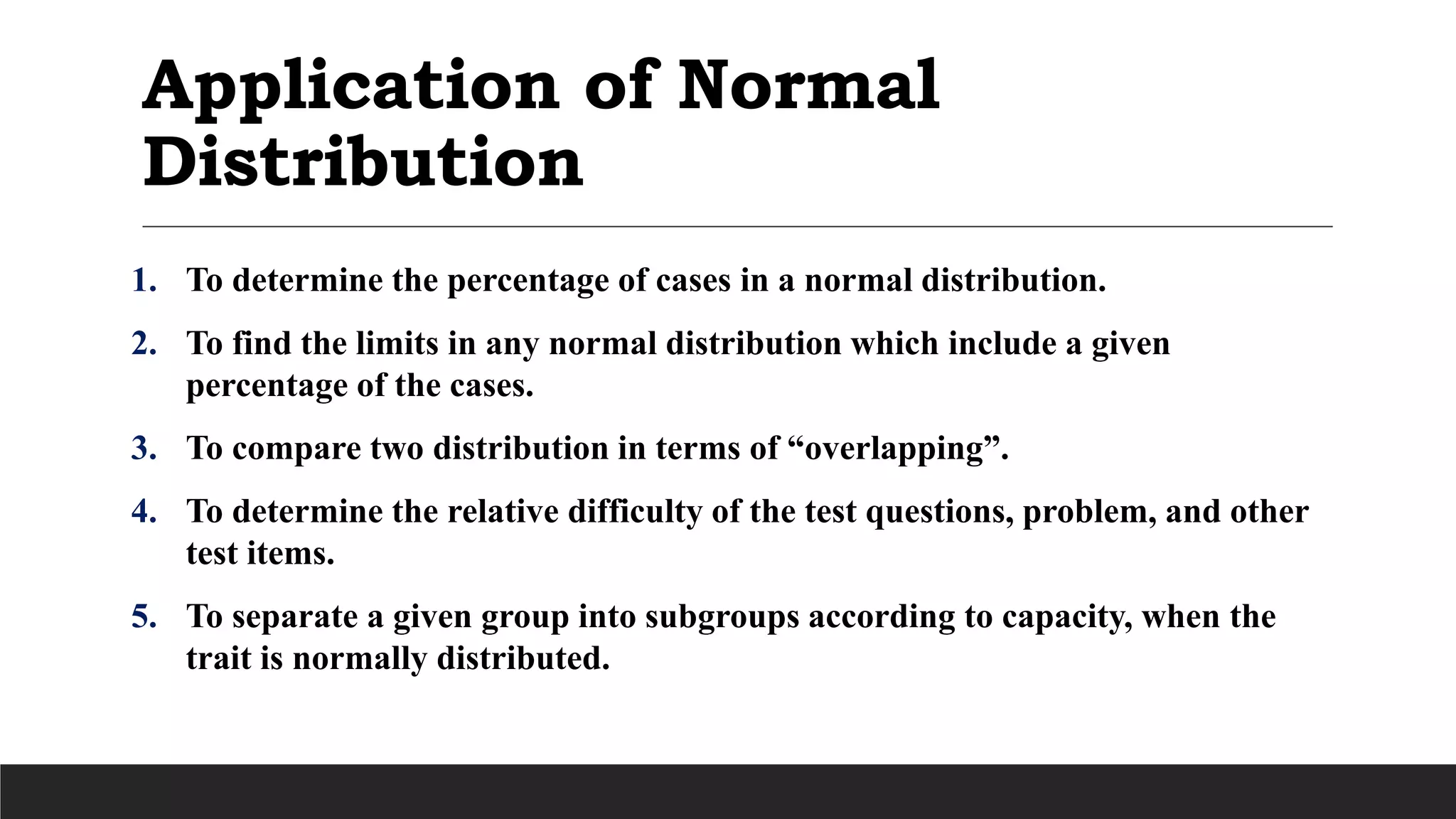 Properties of Normal Distribution | PPT