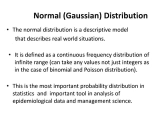 Normal Distribution, Biostatistic in health | PPTX
