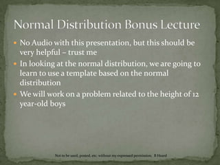 Normal Distribution Using Excel | PPTX