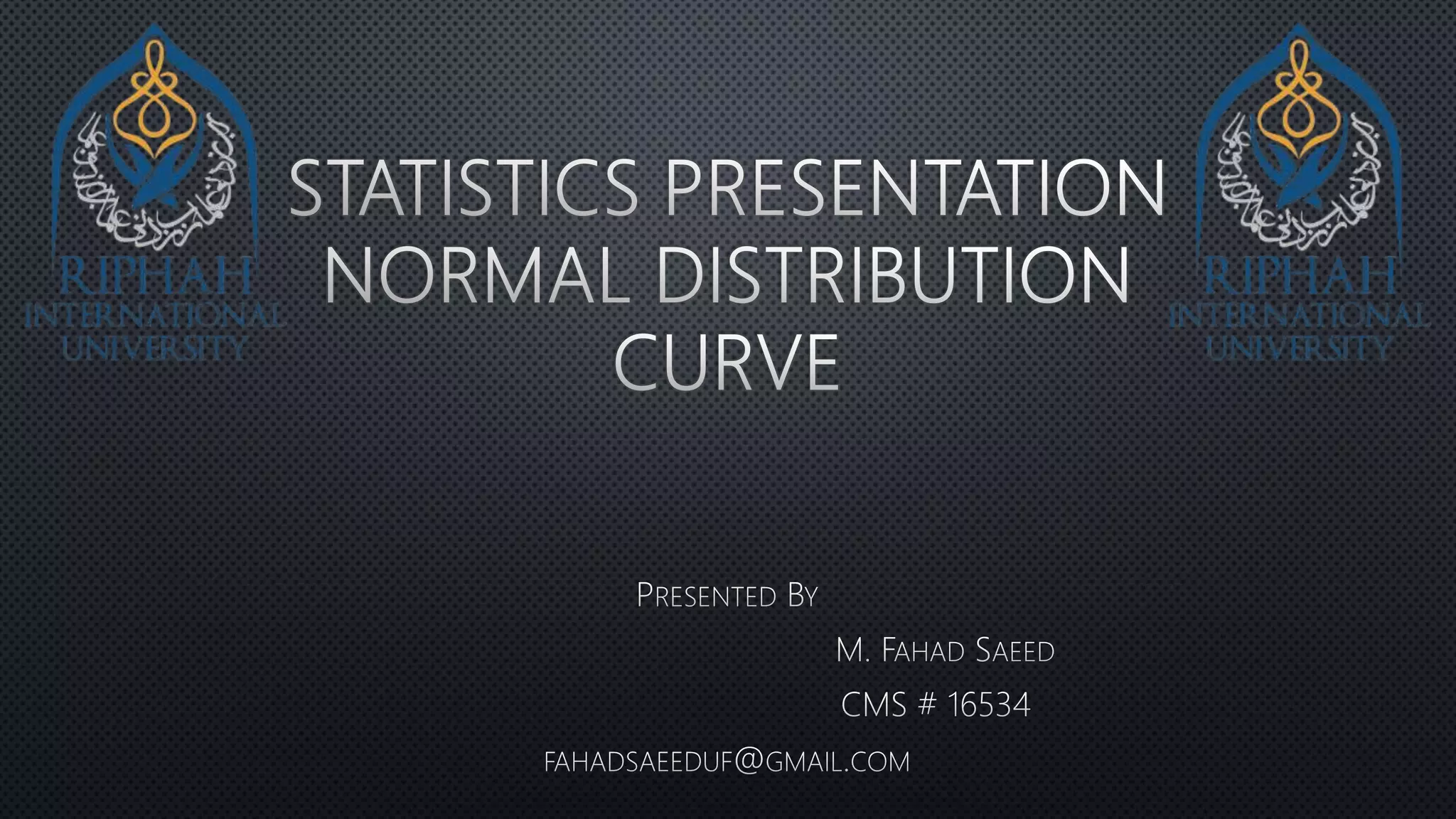 Normal distribution curve | PPTX