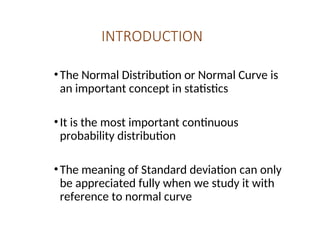 NORMAL DISTRIBUTION CURVE AND ITS APPLICATION.ppt