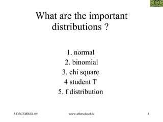 Normal distribution for statistical analysis | ODP