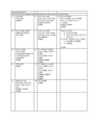 Normal distribution SPM | DOCX