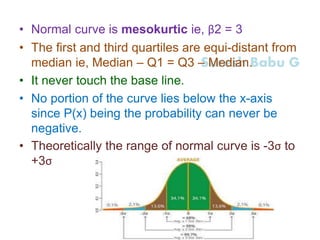 Normal Distribution, Skewness and kurtosis | PPTX